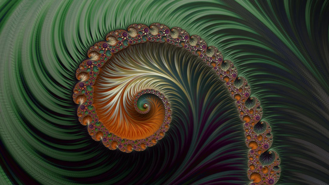 Trippy Psychedelic Fractal Wallpaper Green Spiral [7680x4320] | Scrolller