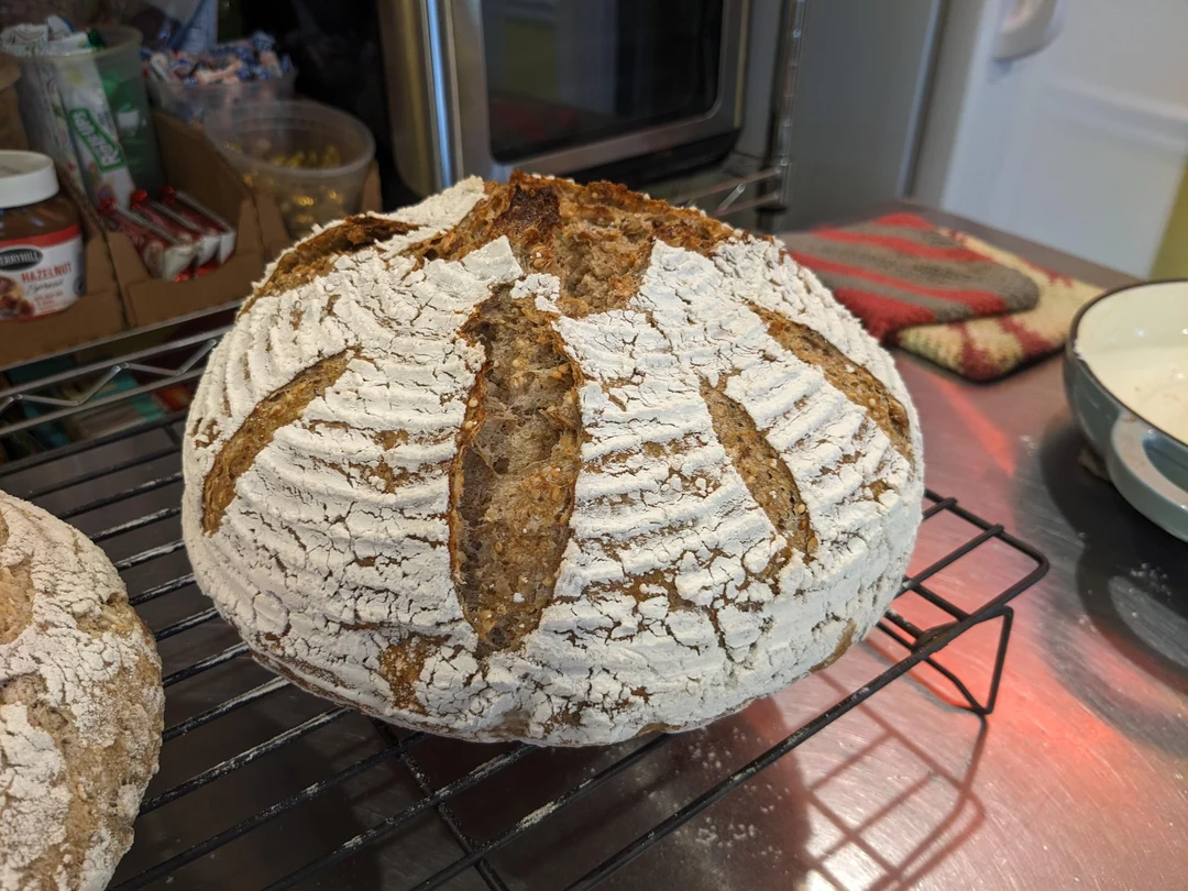 Multigrain & seeded loaf - my first time using a banneton! (I'm new here) | Scrolller