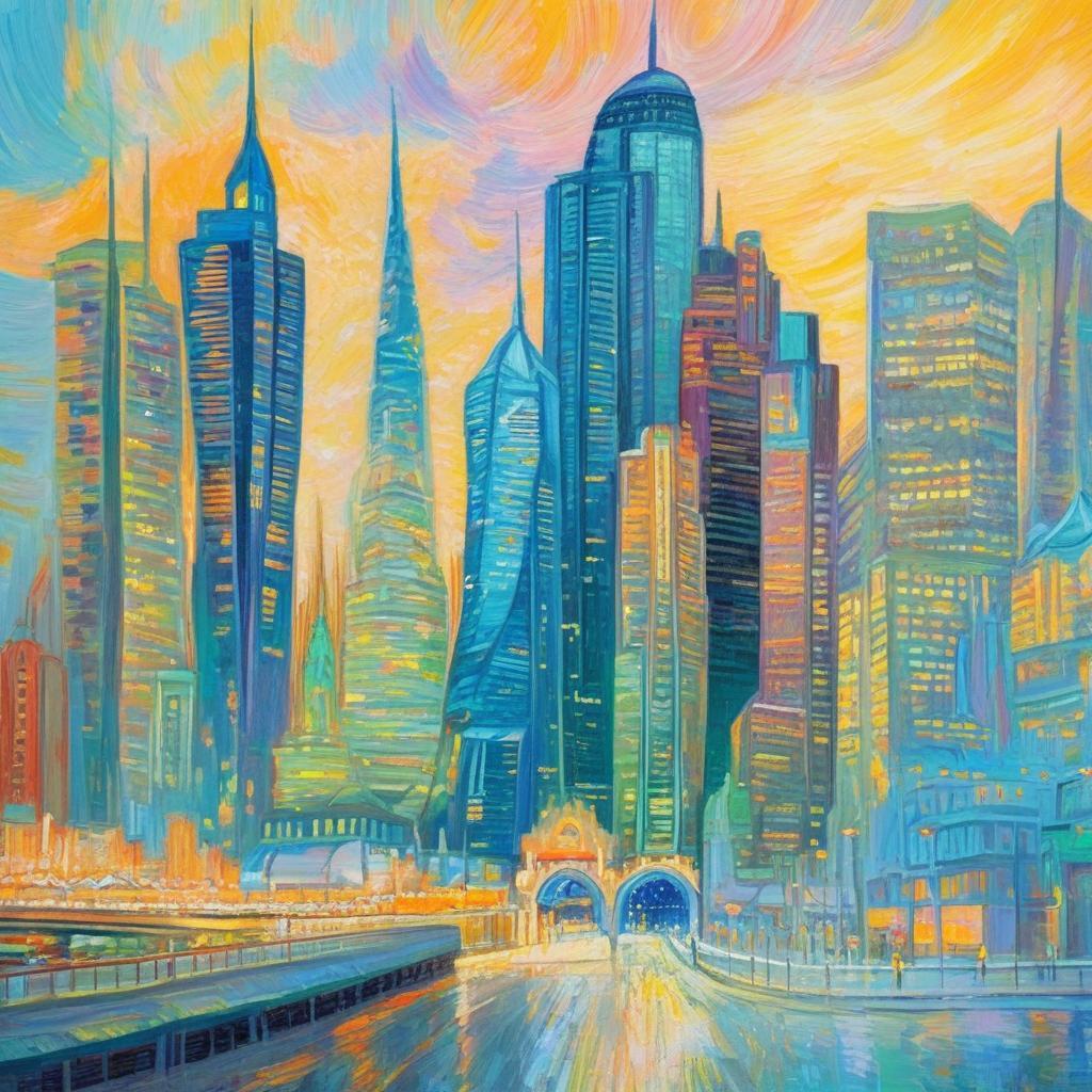 Van Gogh inspired cityscape | Scrolller