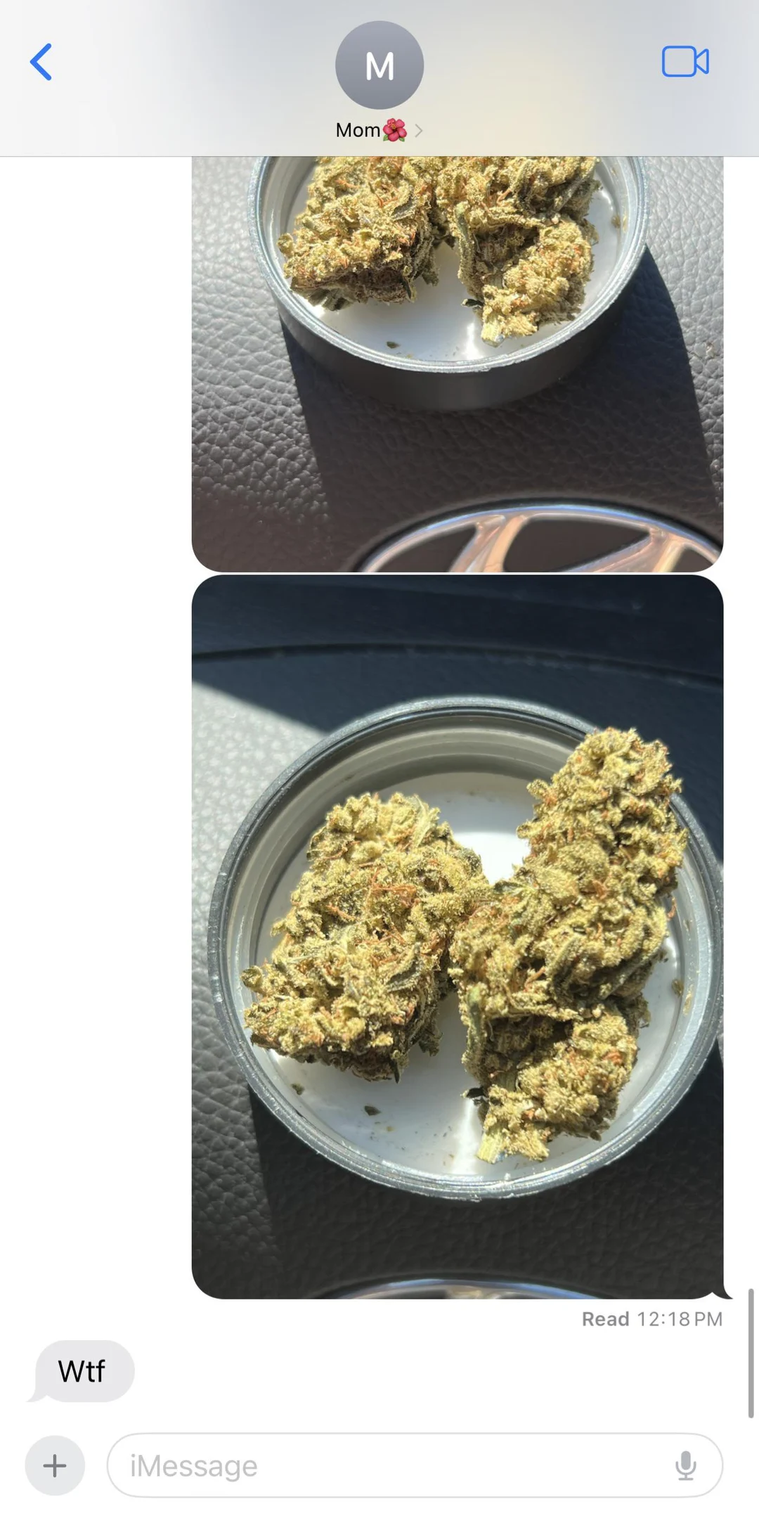 Accidentally sent my mom a picture of the weed I got | Scrolller