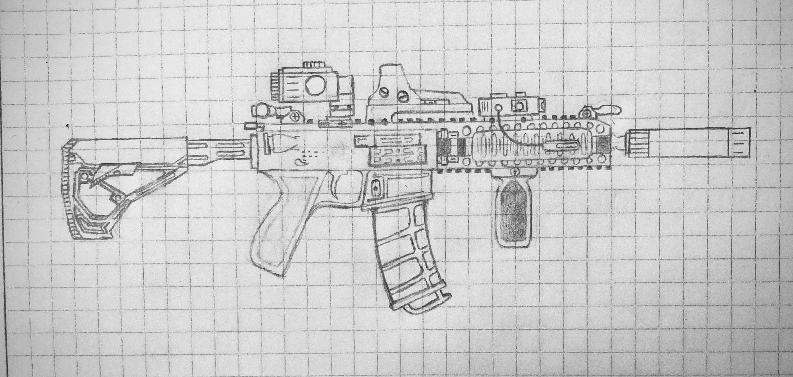 Not A Real Gun But I Drew This Bored In Class Scrolller 0254