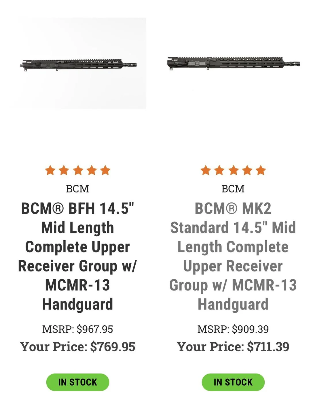 Bcm 14.5 upper difference | Scrolller