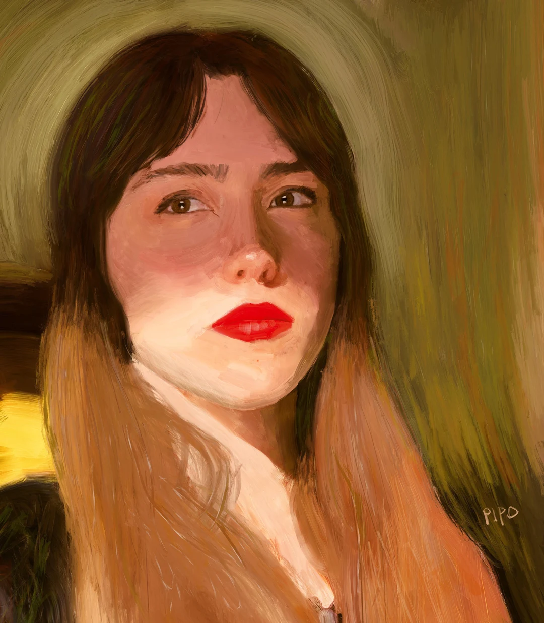 Portrait of my sister, Me, digital painting made in Procreate, 2023 | Scrolller