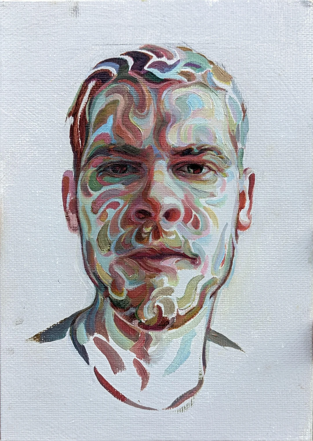 Selfie, me, oils, 2022 | Scrolller