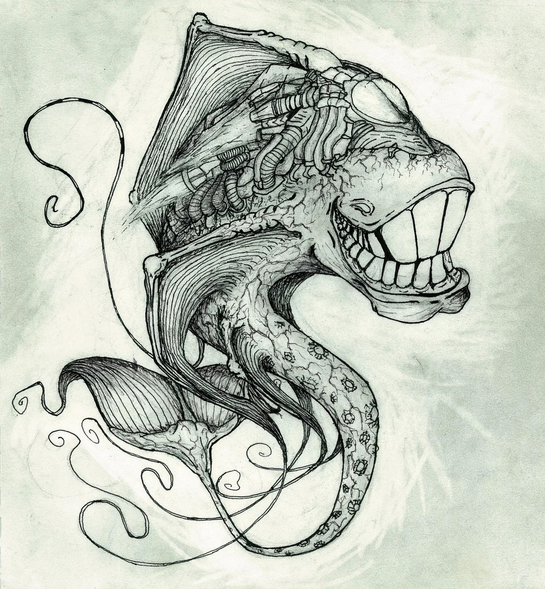 Rocket Whale(Deep Space Creatures), Me, pen & pencil, 2018 | Scrolller