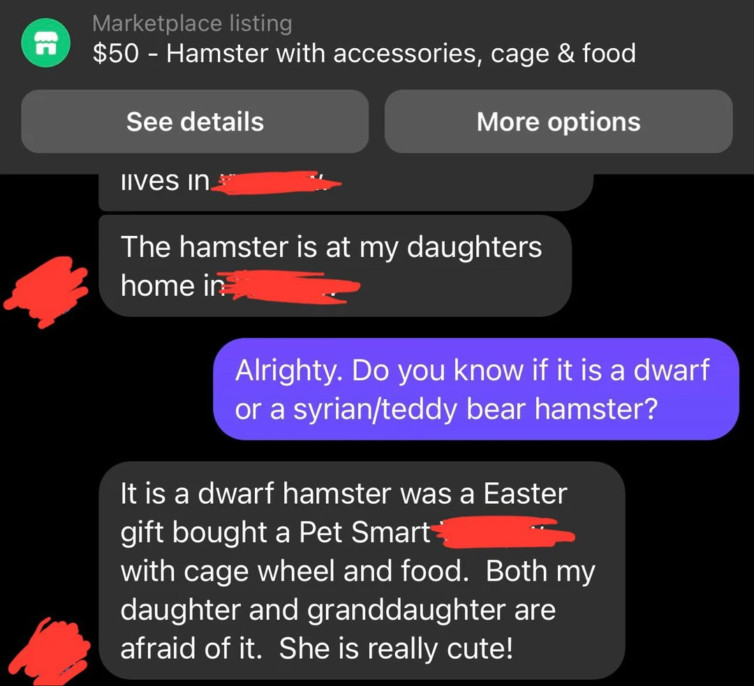 Might be rescuing a hamster | Scrolller