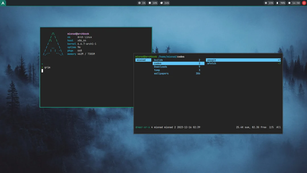 [Hyprland] with eww on Arch | Scrolller