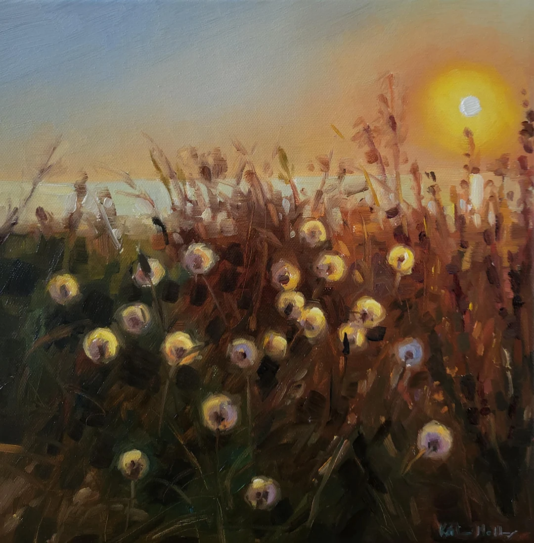 Wildflower sunset, me, oils, 2023 | Scrolller