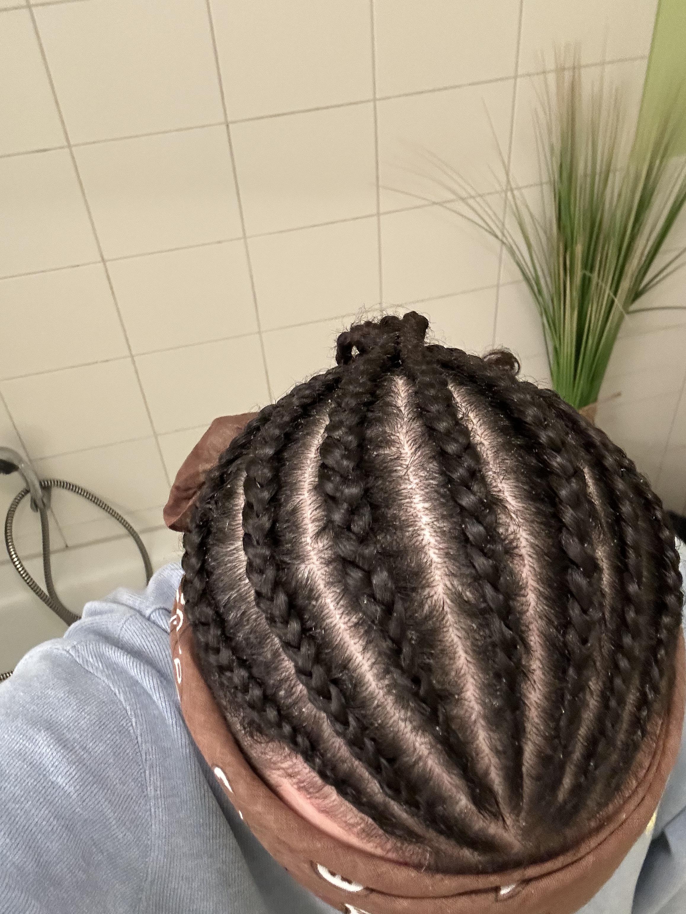 My first time getting cornrows, what do yall think? (I know im not black lol but my dads genes ...