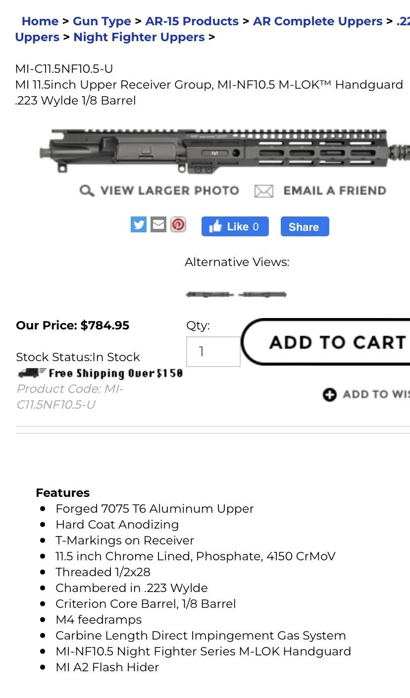 What are thoughts on this vice a BCM upper? Can’t find a 11.5 BCM in stock anywhere. | Scrolller