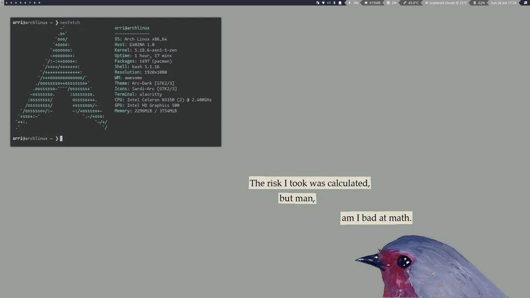 [awesomewm] Minimalistic and clean theme | Scrolller