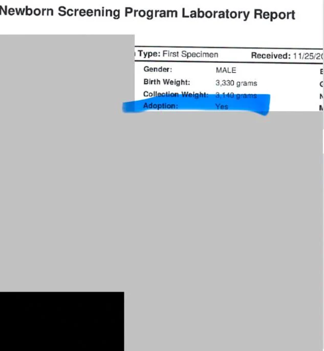 I gave birth to my son but it shows he’s adopted | Scrolller