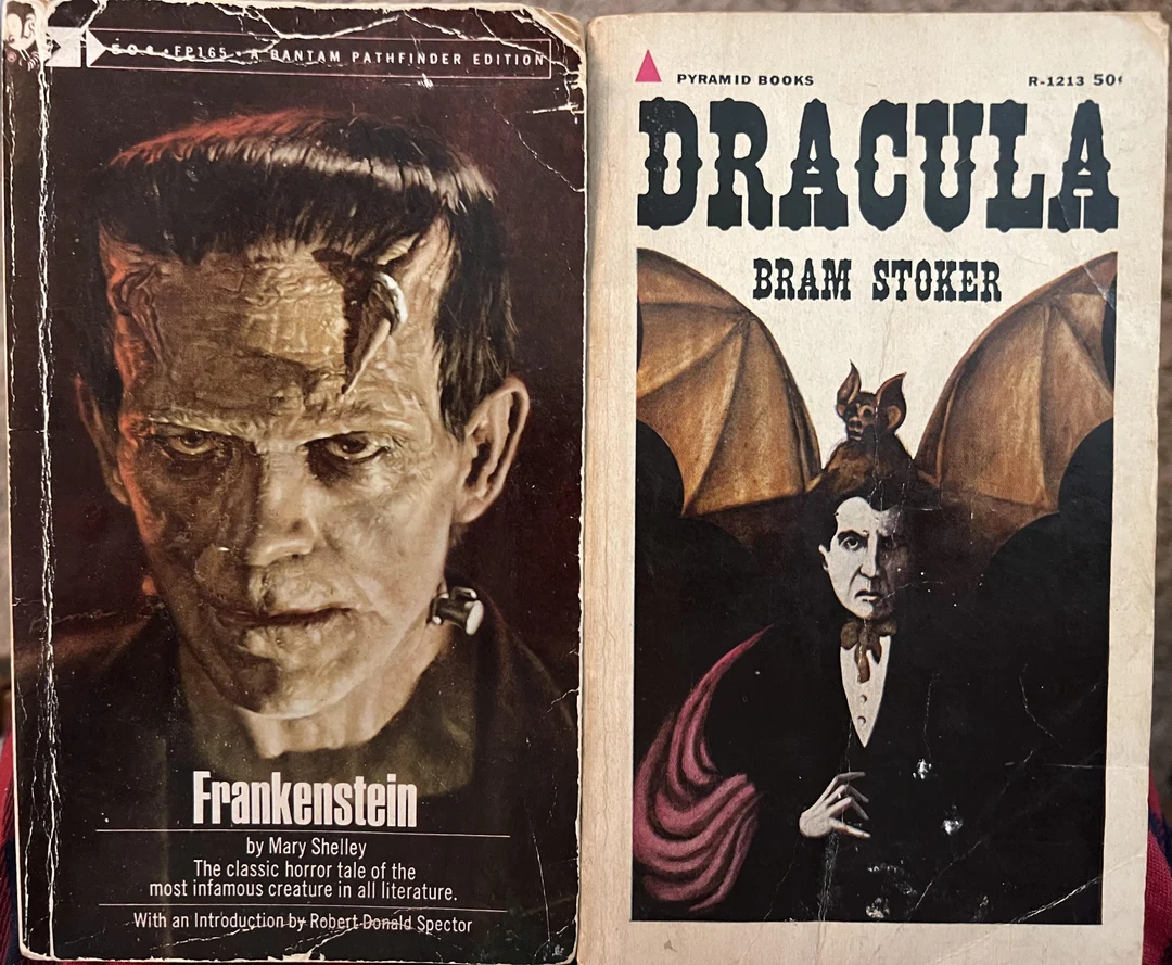 1965 2nd printing Bram Stoker Dracula and 1967 Bantham Pathfinder edition Mary Shelly ...