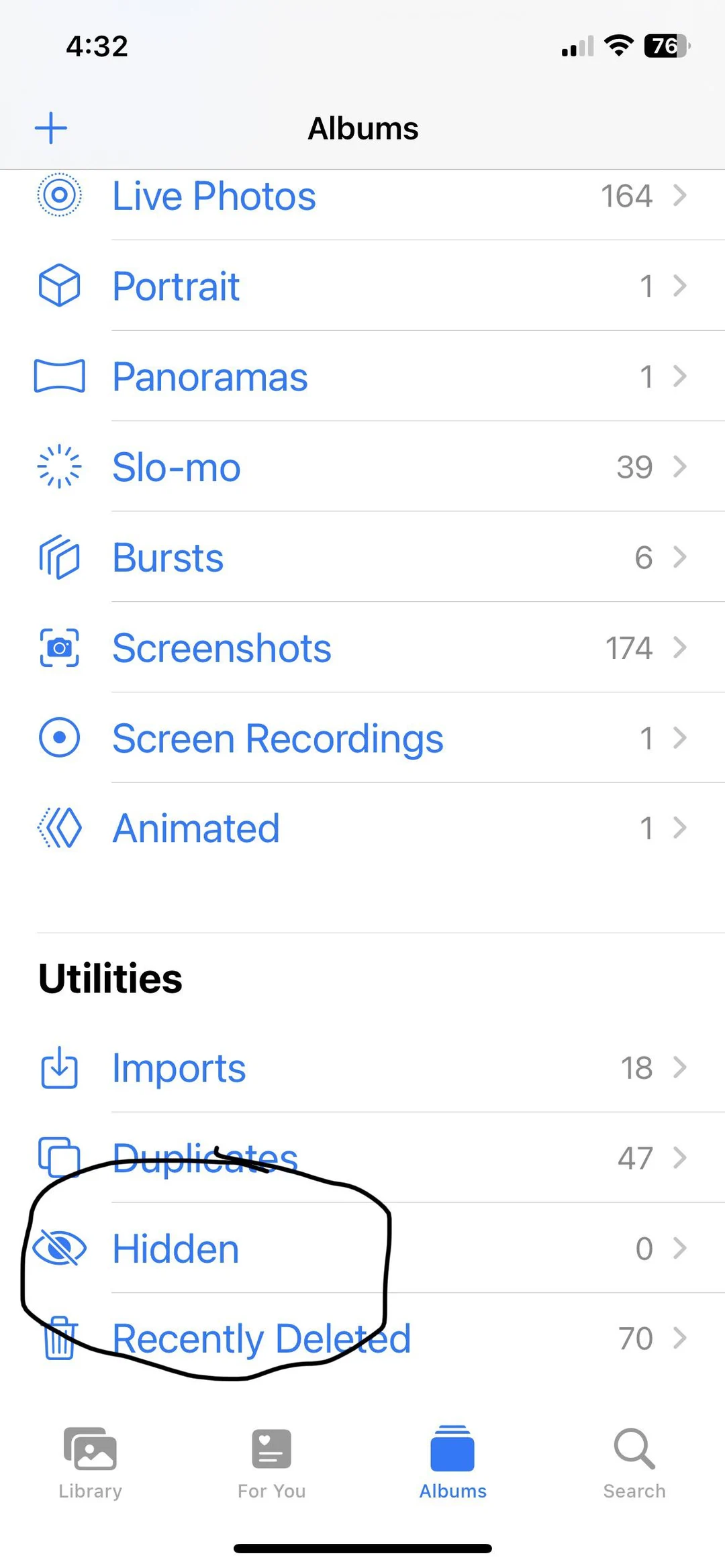 What is the point of iPhone photos having a hidden folder that is right there on the main photo ...