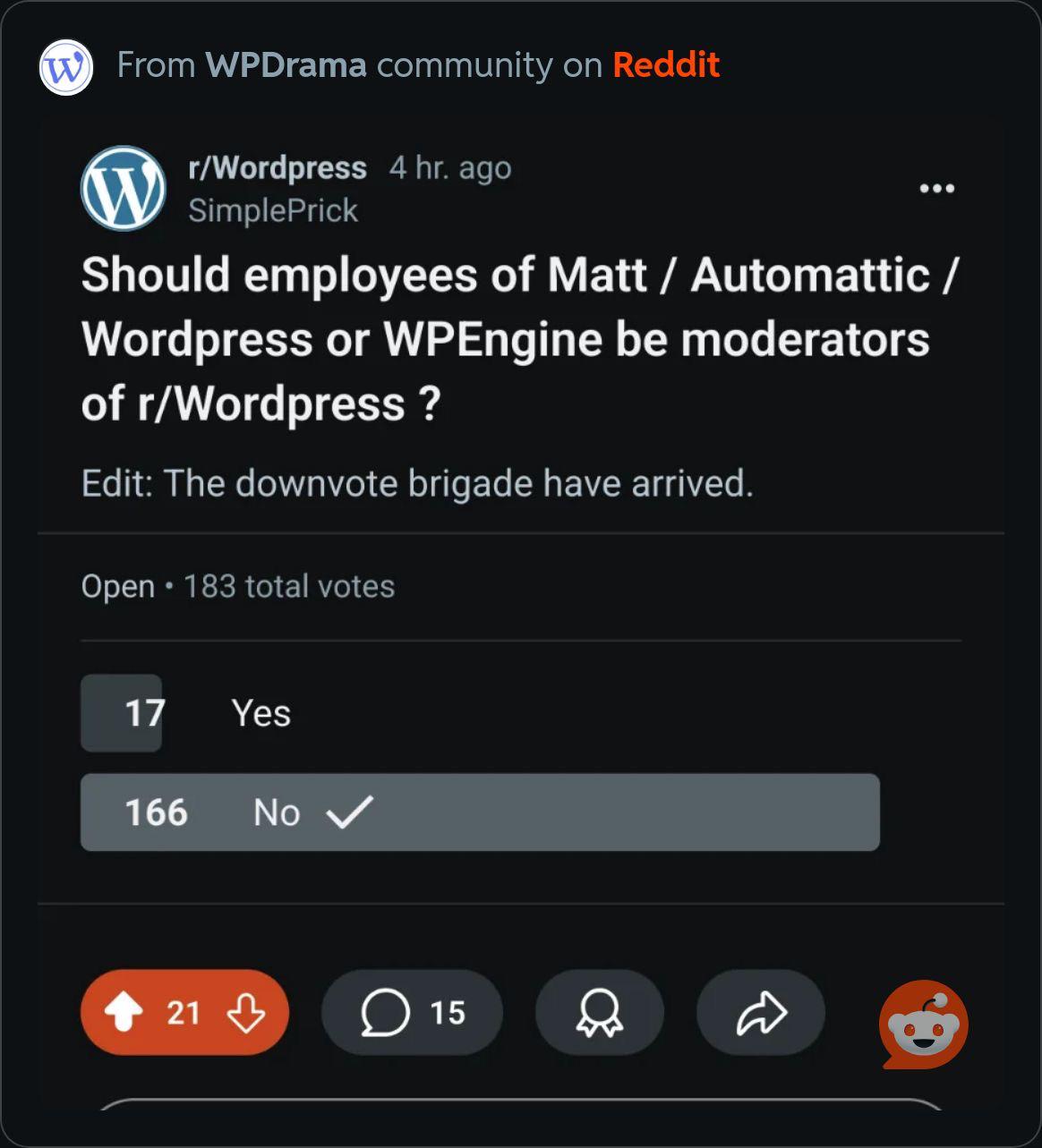 Mods, why are you guys doing this (removing posts/polls)? It is unacceptable. | Scrolller