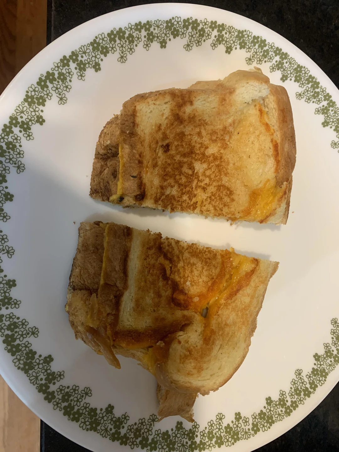 Old cheddar on cheese bread | Scrolller