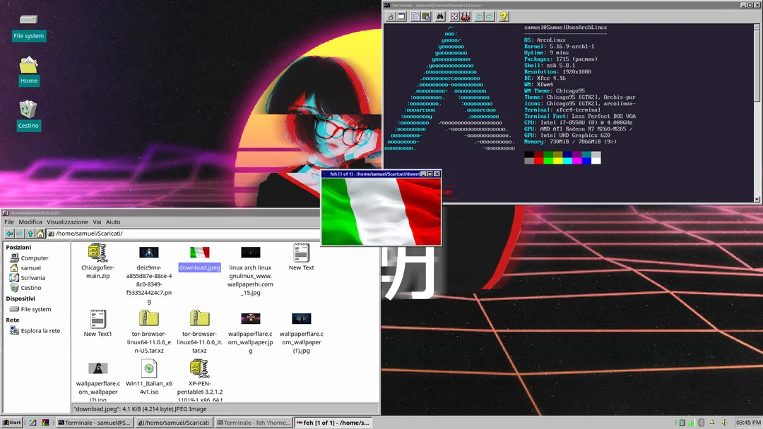 [xfce] i use arch b... no wait i use windows 95 | Scrolller