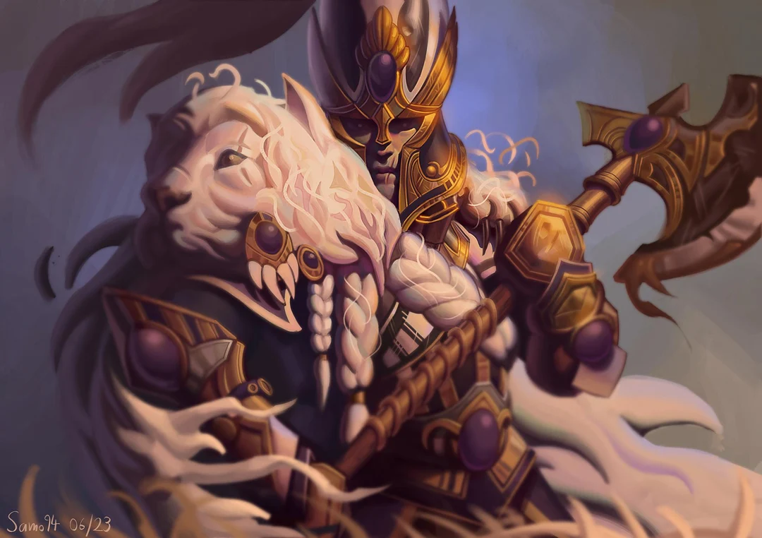 Art I did of one of my favorite designs in Warhammer, the White Lion!!! | Scrolller
