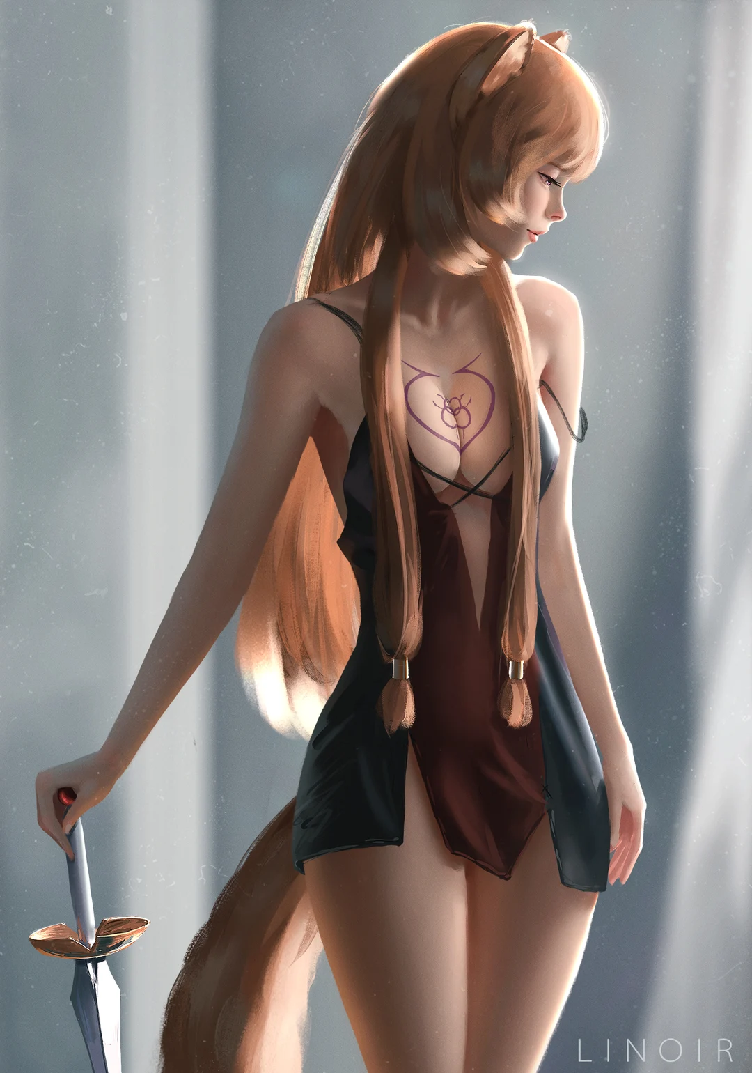 Raphtalia wearing a nightgown (Linoir) | Scrolller