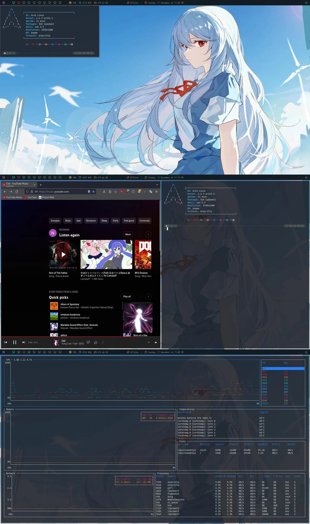 [bspwm] First rice! | Scrolller