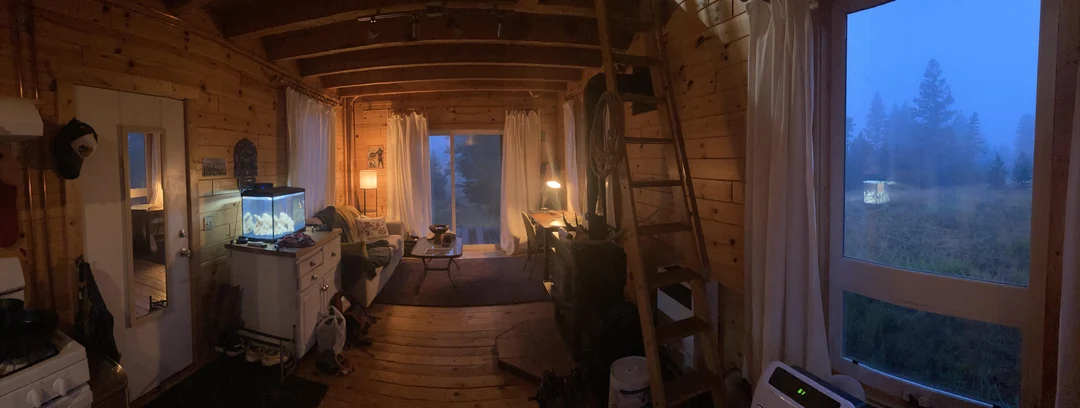 Foggy mountain morning in my new cabin | Scrolller