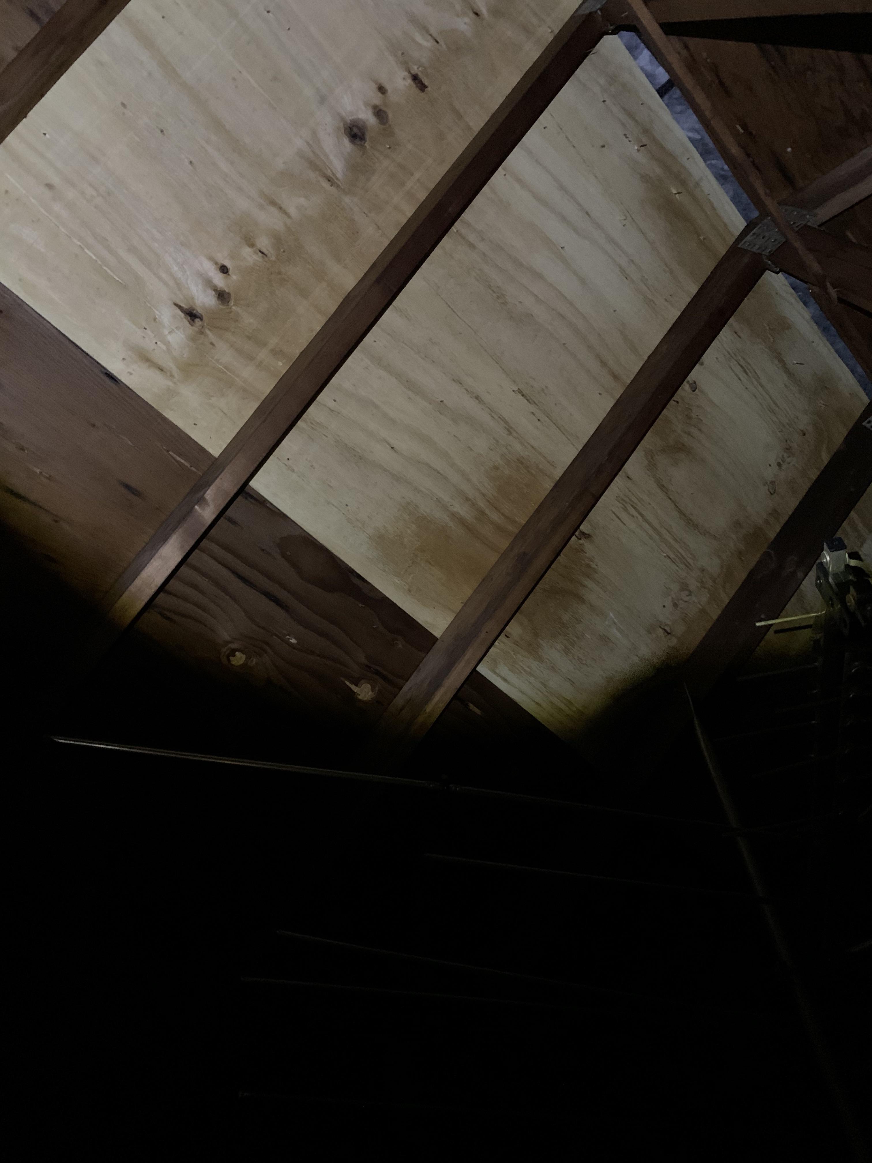 Are these water stains in the attic? | Scrolller
