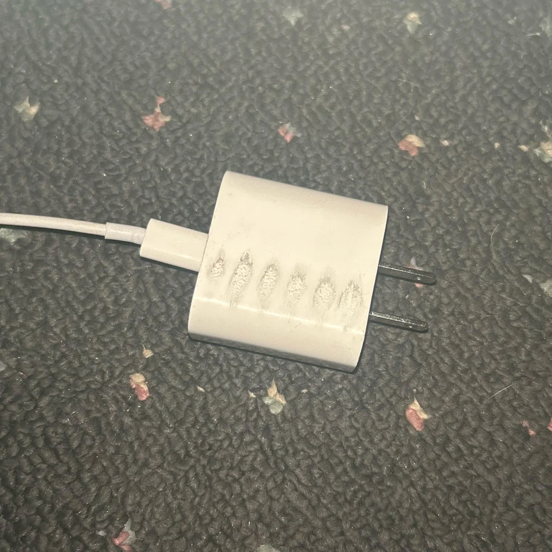 wtf happened with my charging brick??? | Scrolller