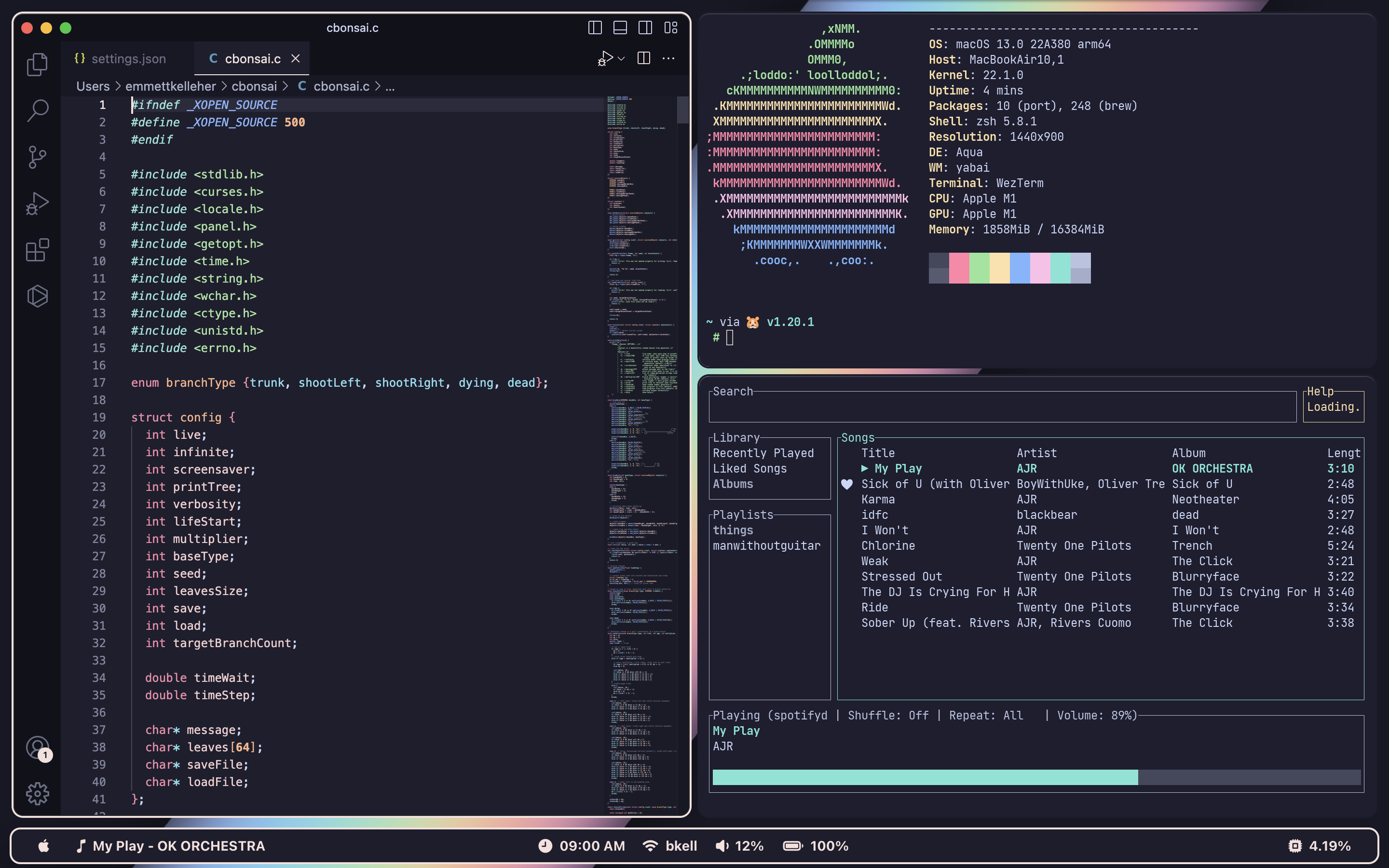 [yabai] My first real Mac rice! | Scrolller