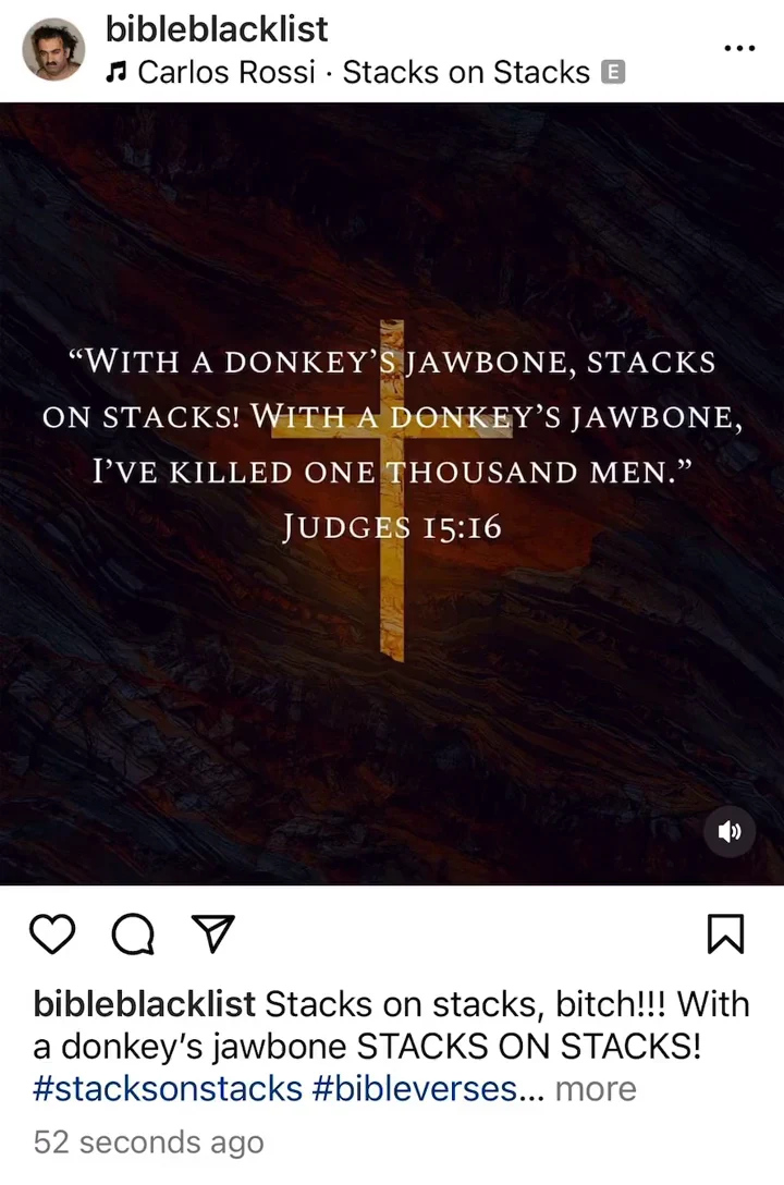 Stacks on stacks, but in a biblical sense | Scrolller