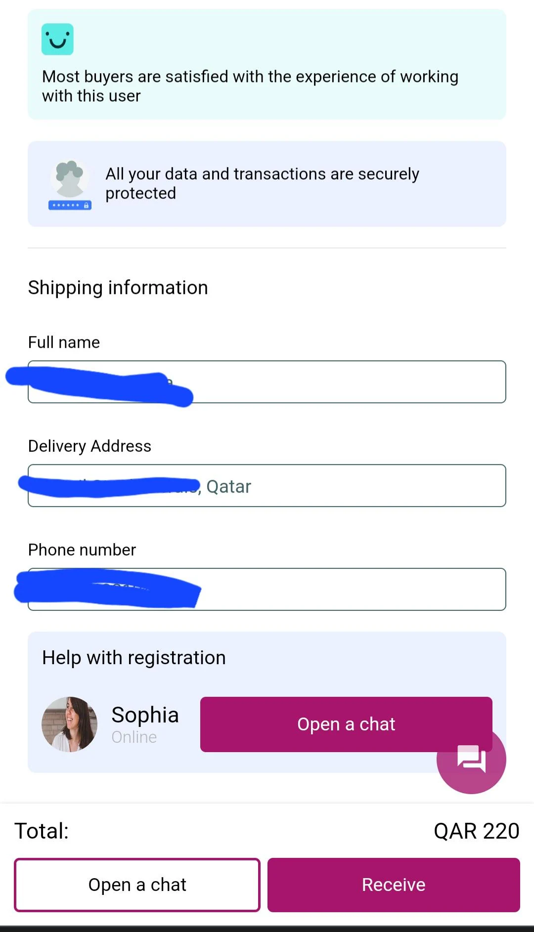 Is this a scam, mzad qatar customer sent me a link | Scrolller