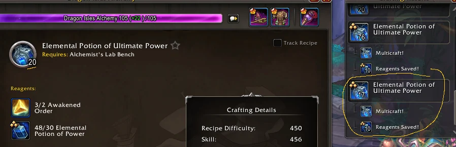 multicraft procced, got fewer items | Scrolller