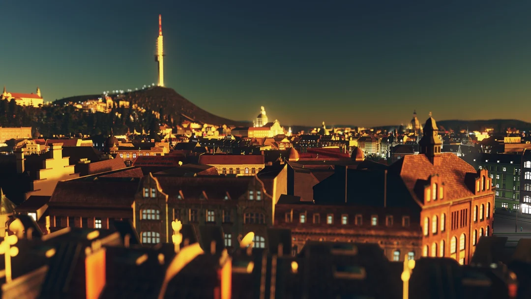 Sunrise view of my city created by 'Cities Skylines' | Scrolller