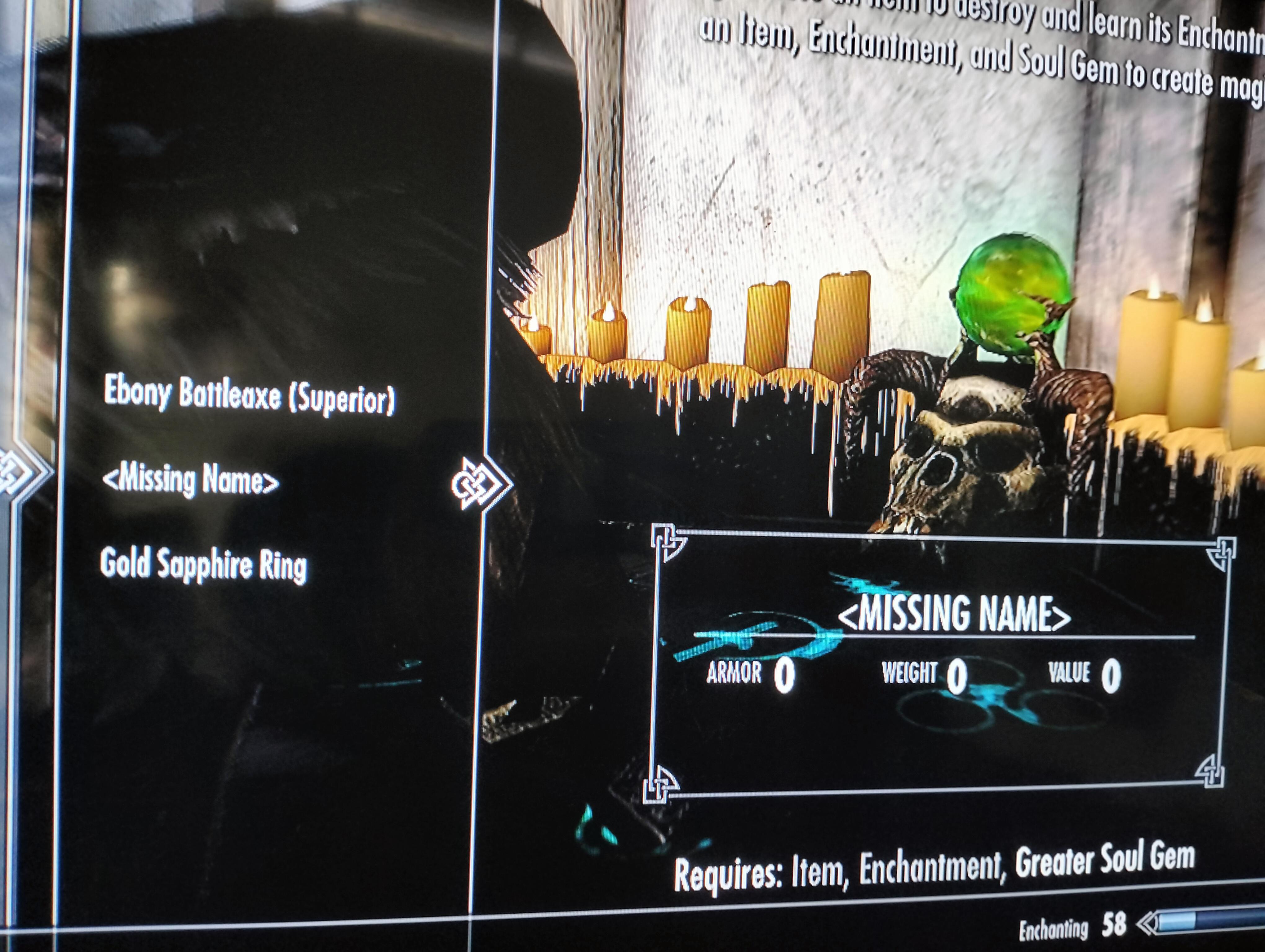 what causes this? tried enchanting it but nothing happens | Scrolller