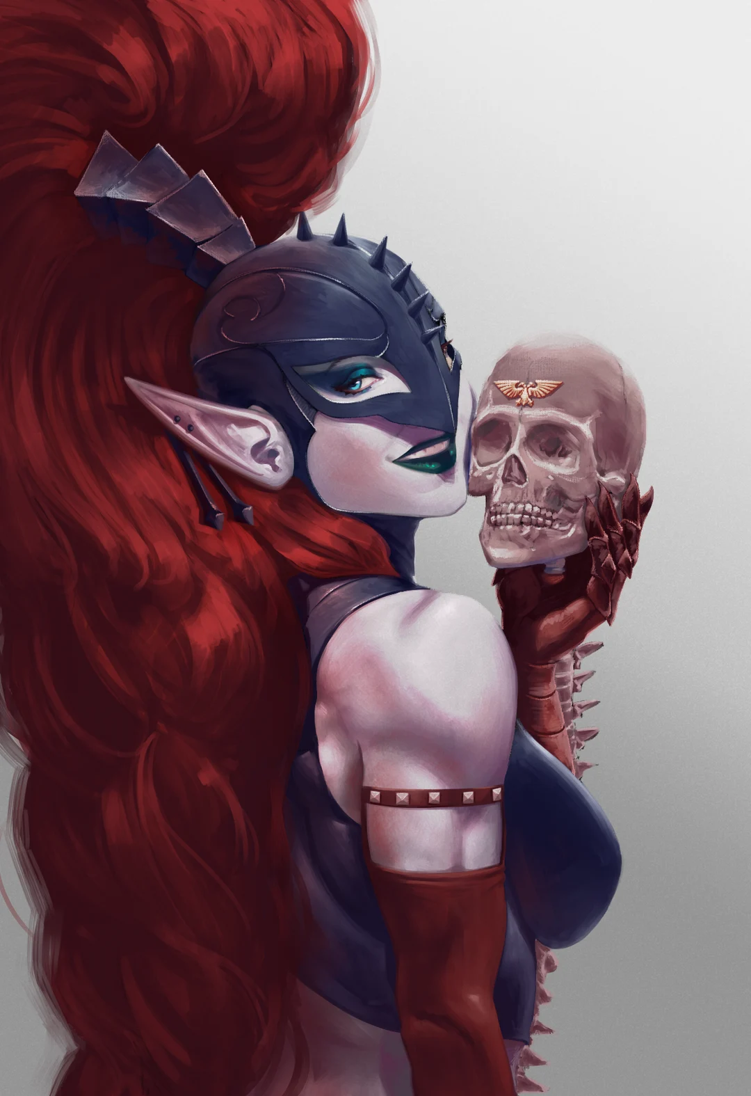 Drukhari Bloodbride, Xatala of the Scarlet Thread (Art by @BerseriaA - Commissioned by me ...