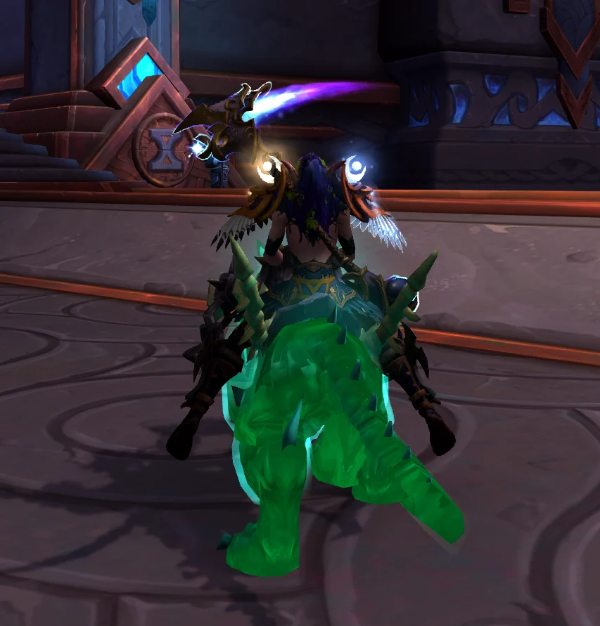 My legs look pretty weird on the new mount | Scrolller