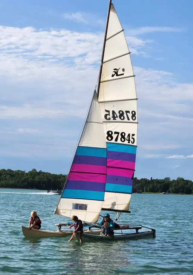 New to me Hobie 16 First sail. Much better than my 14 | Scrolller