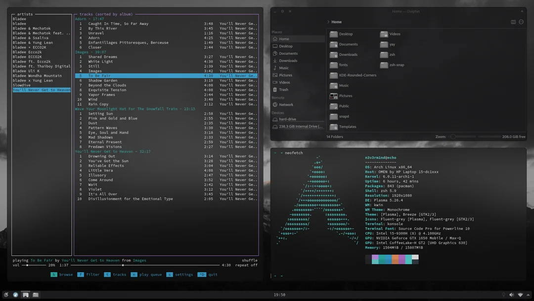 [KDE] minimalism is the key | Scrolller
