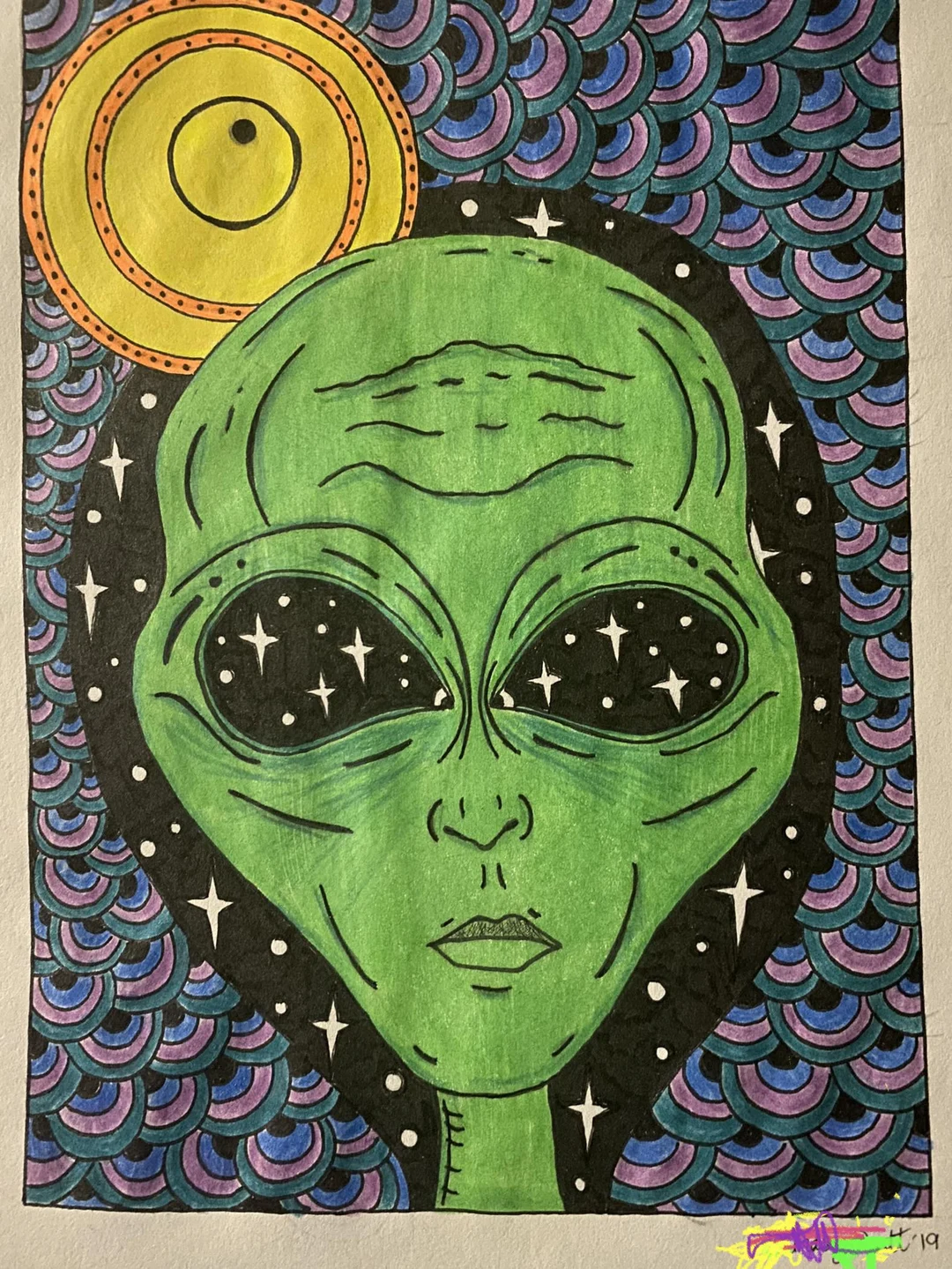 A Glimpse Inward and Beyond, Colored Pencils, Me, 2019 | Scrolller