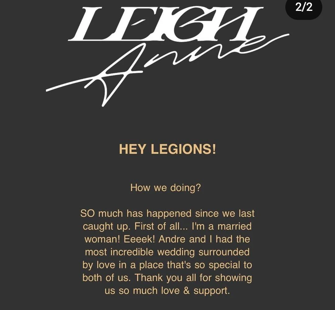 Leigh is officially married | Scrolller