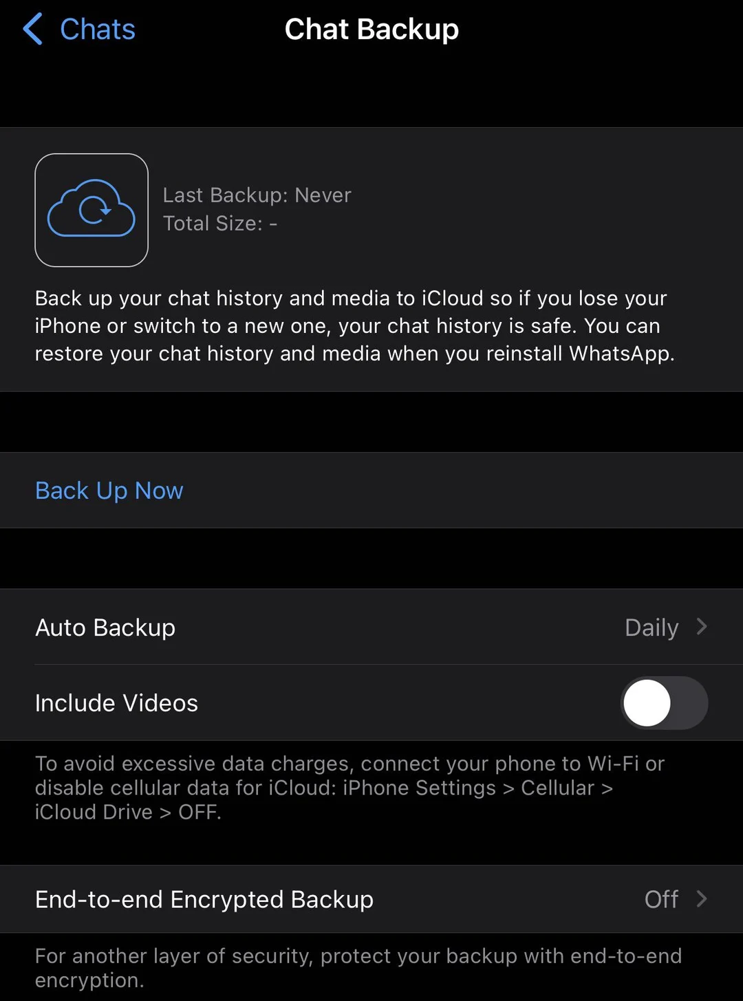 Backup cannot complete | Scrolller