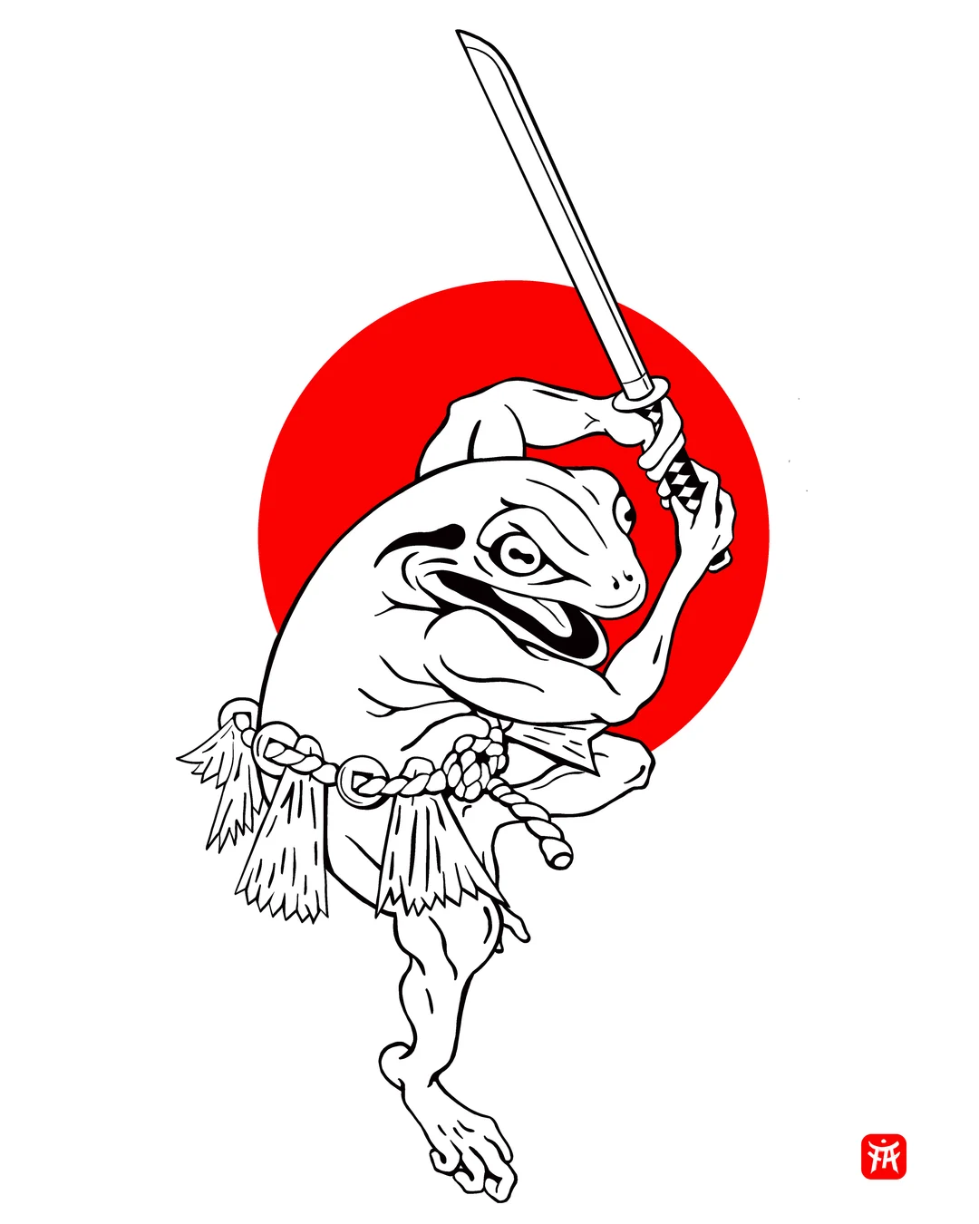 Frog Samurai, Me (franciscoaldeao), Ink, 2023 | Scrolller