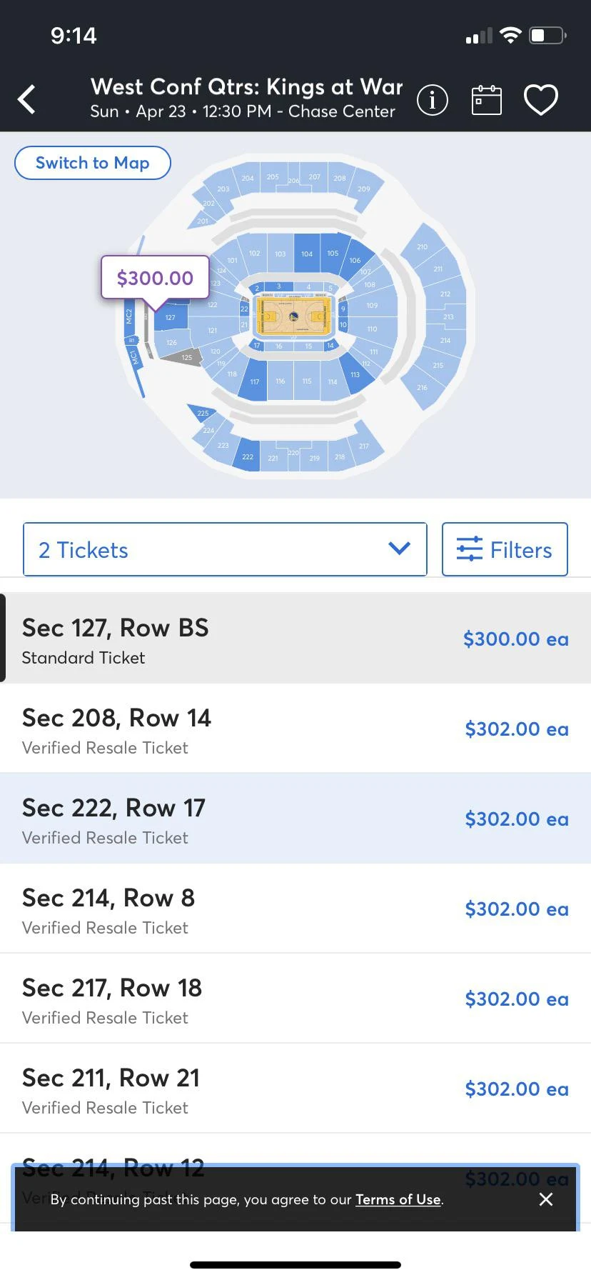 Couple Barstool seats in row 127 game 4 | Scrolller