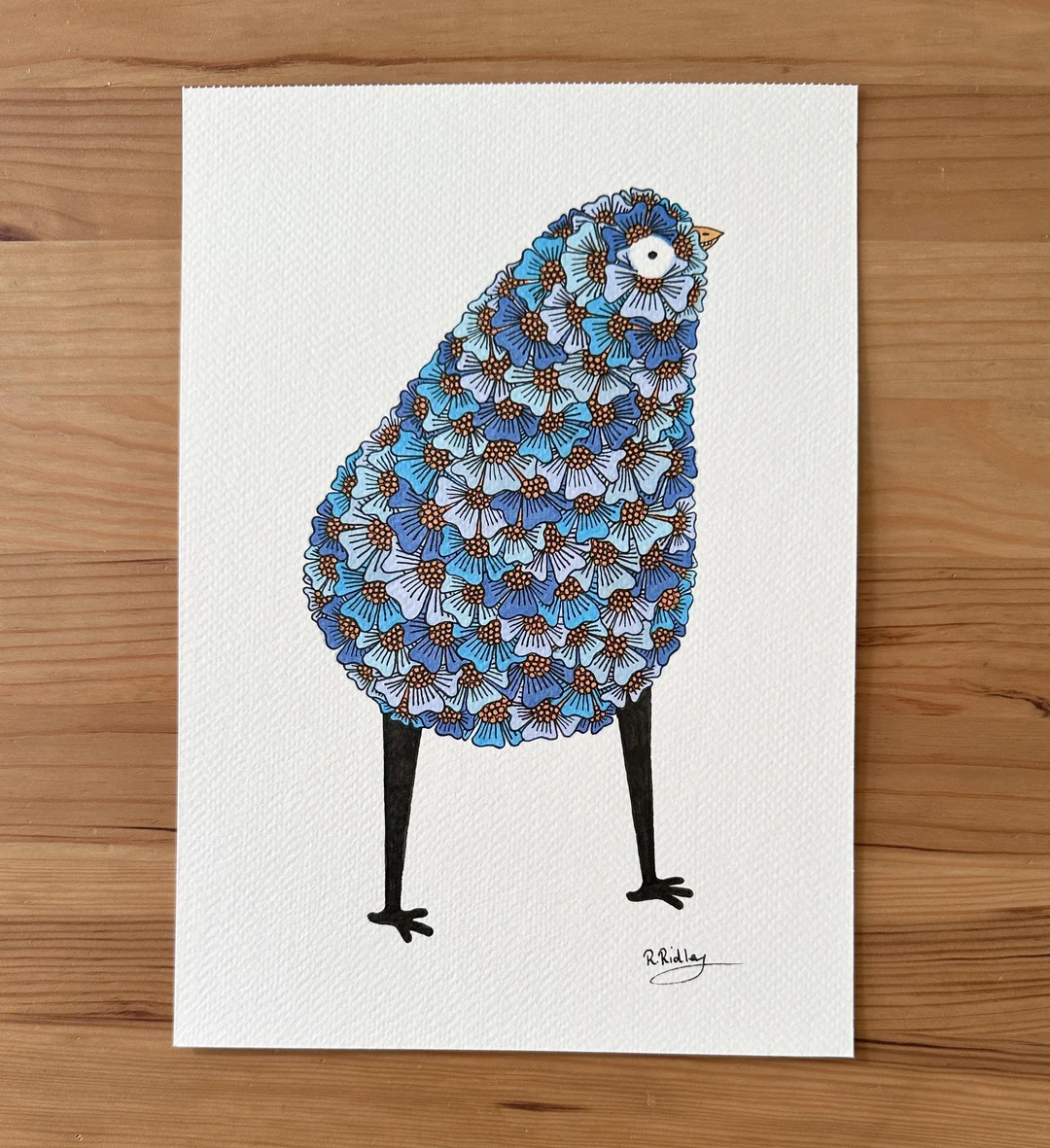 Blue, Birdydraws, ink, 2024 | Scrolller