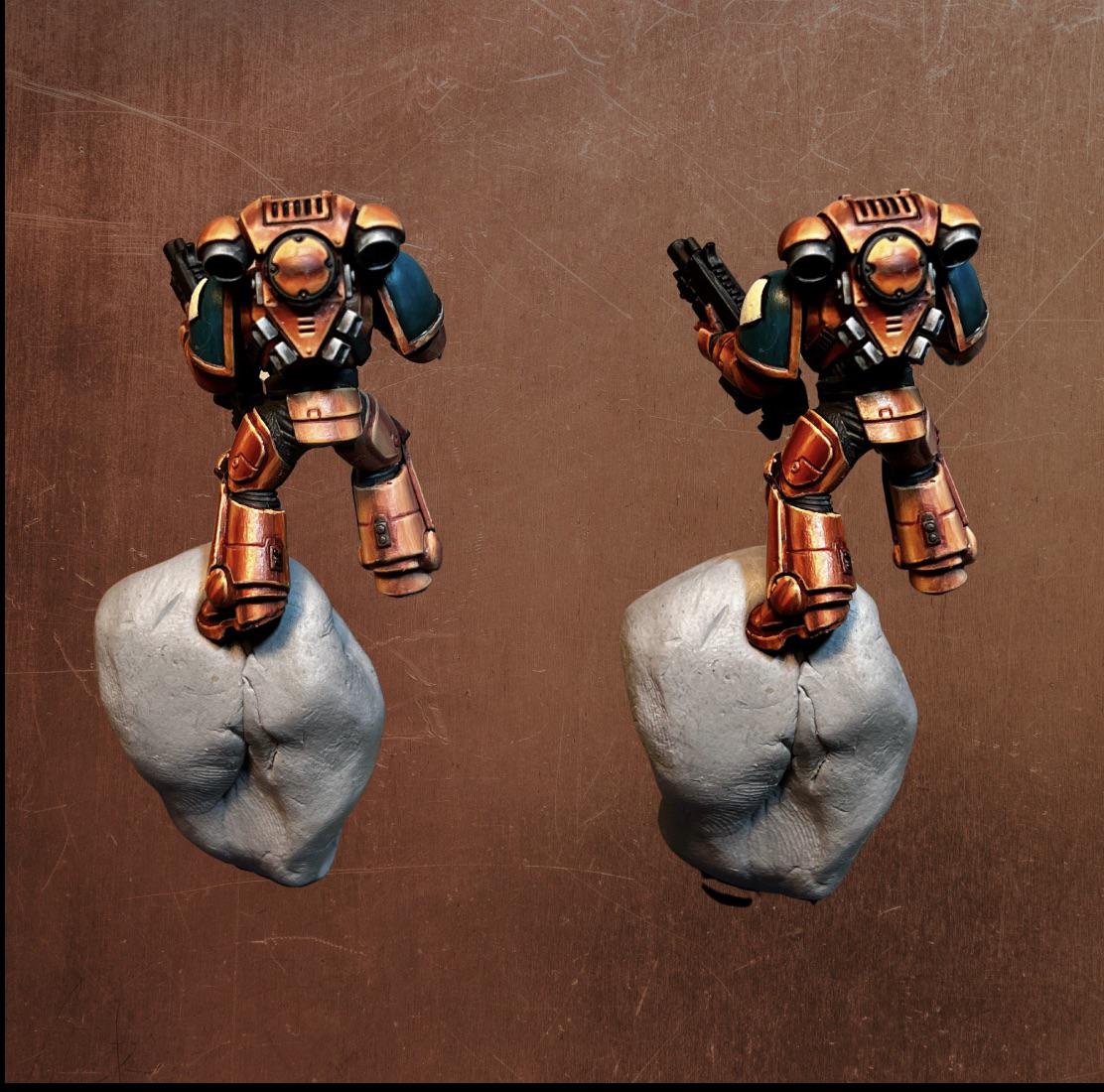 Back view of my NMM copper space marine :) | Scrolller