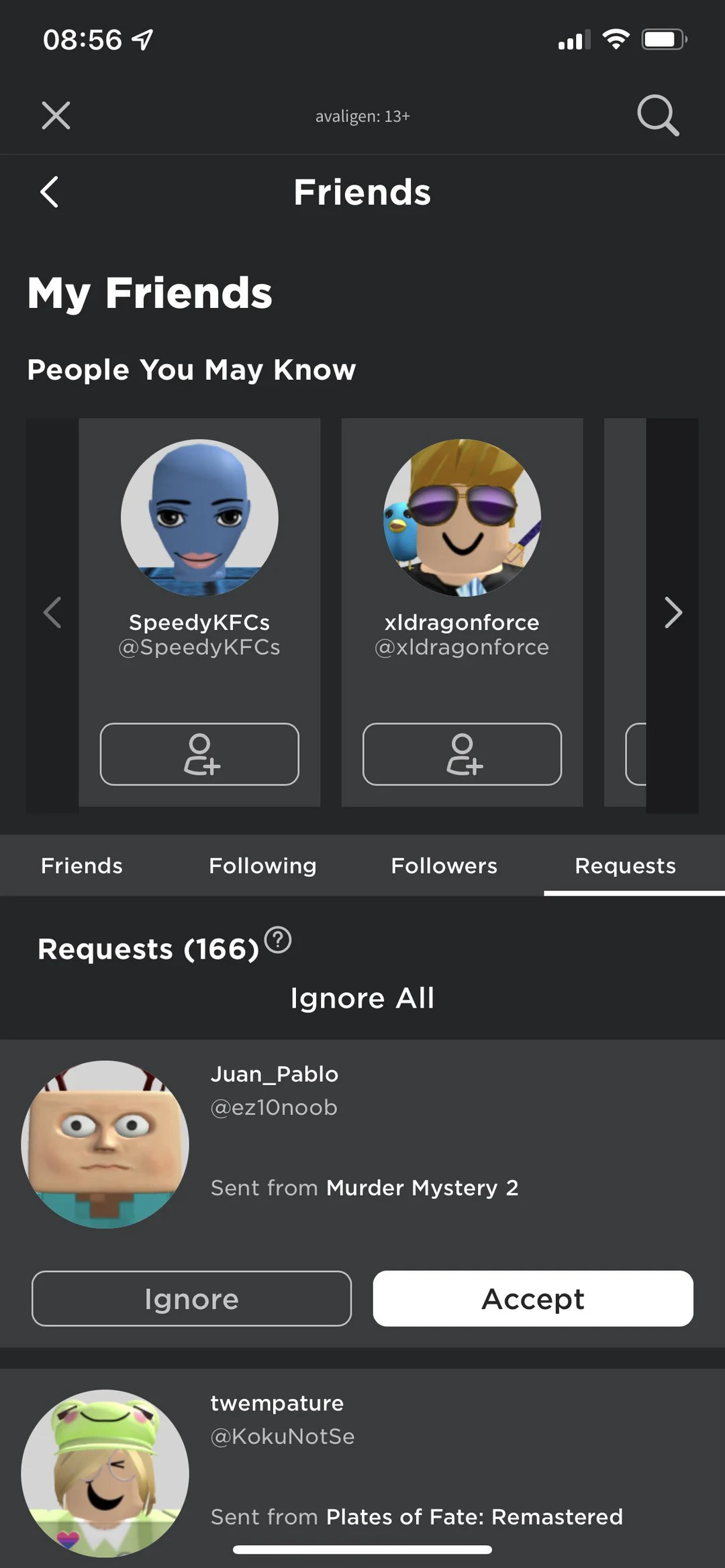 New feature, at least in the mobile app: a People You May Know section, like Oculus! | Scrolller