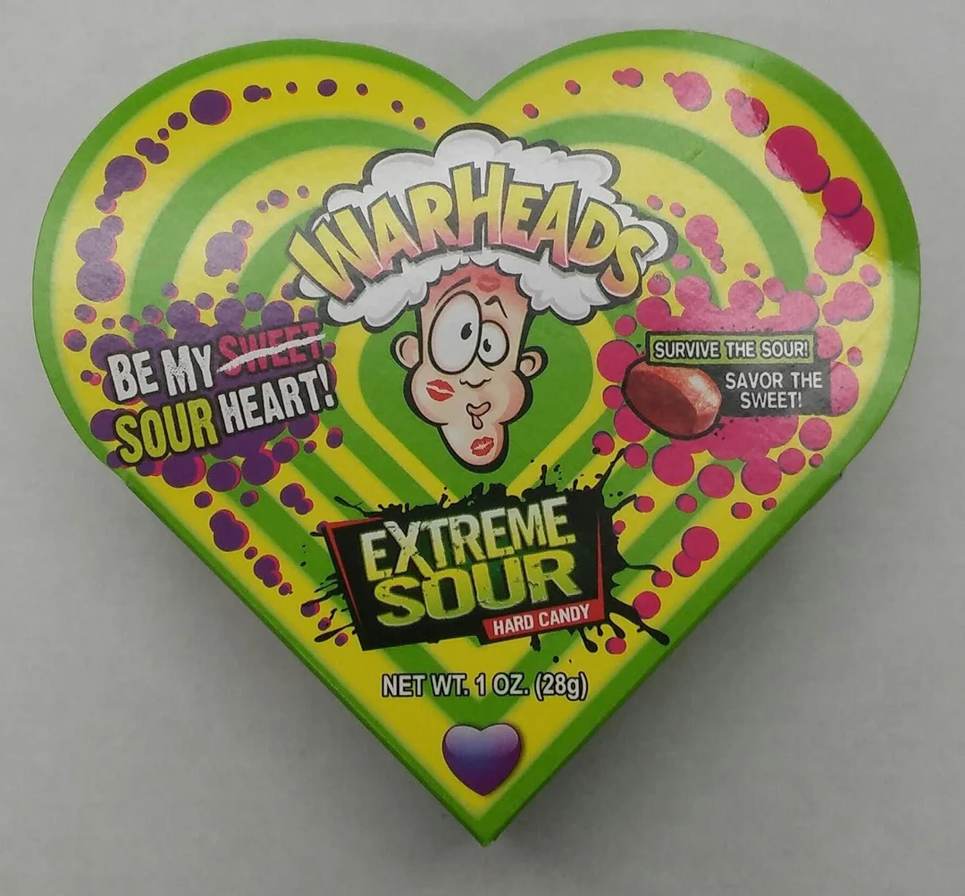 Warheads Extreme Sour Valentines Heart | Scrolller