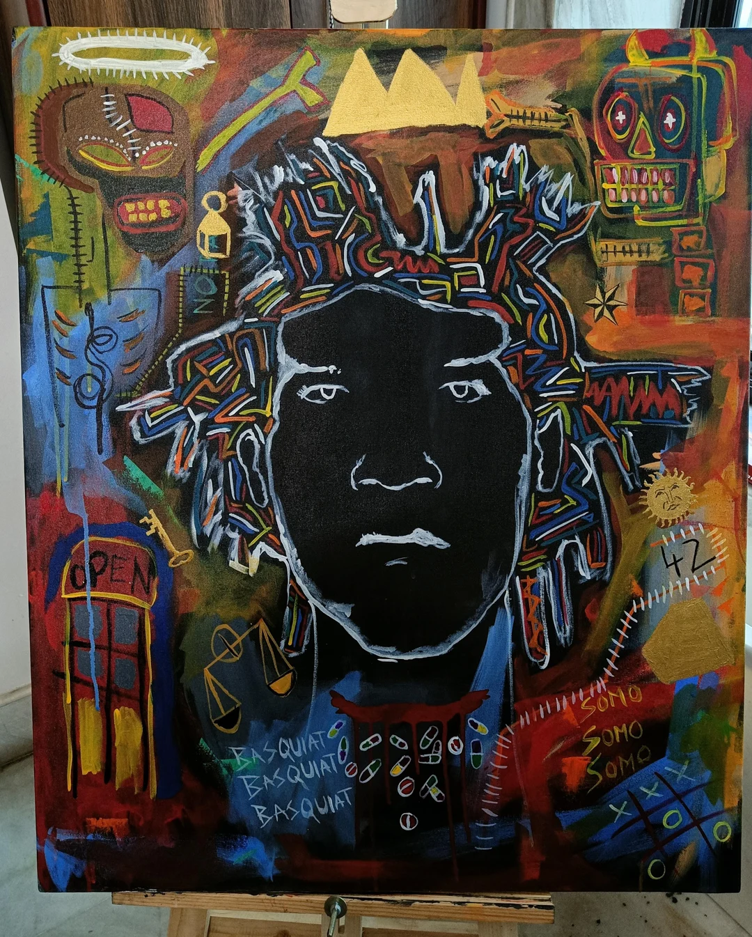 Apotheosis of Basquiat, Me, acrylic, 2022 | Scrolller