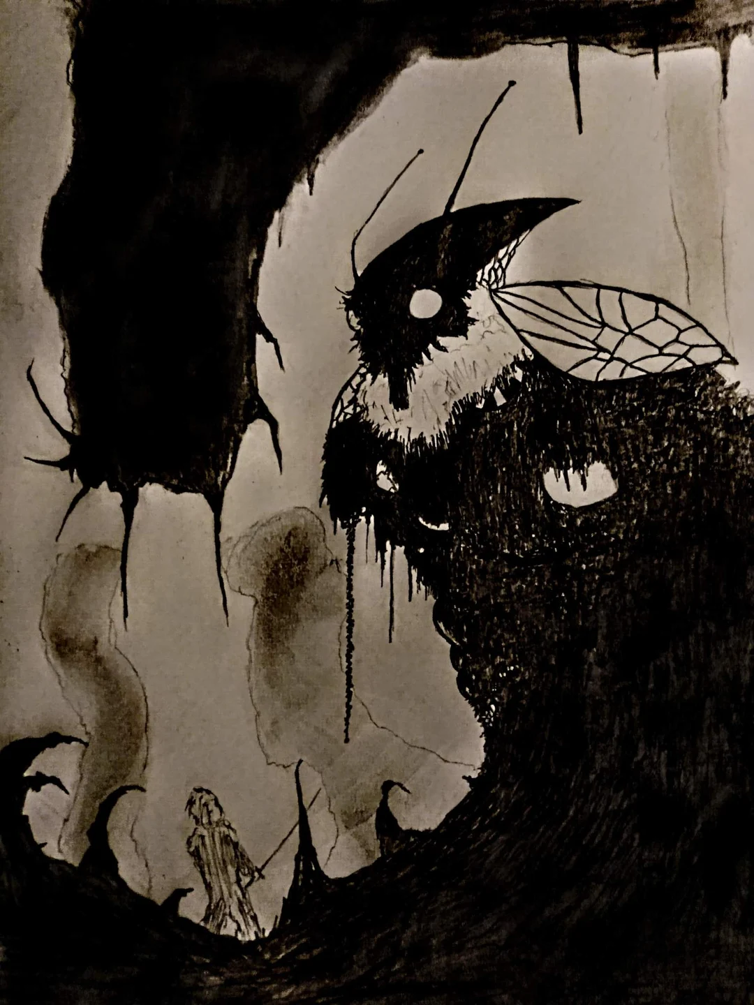 "King of the Swarm", Me, Pencil, 2022 | Scrolller