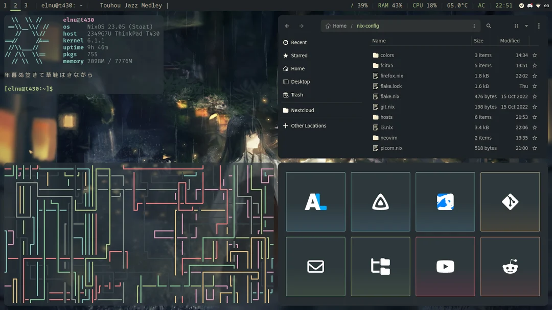 [i3-gaps] finally finished™ my NixOS config. Everforest looks nice | Scrolller