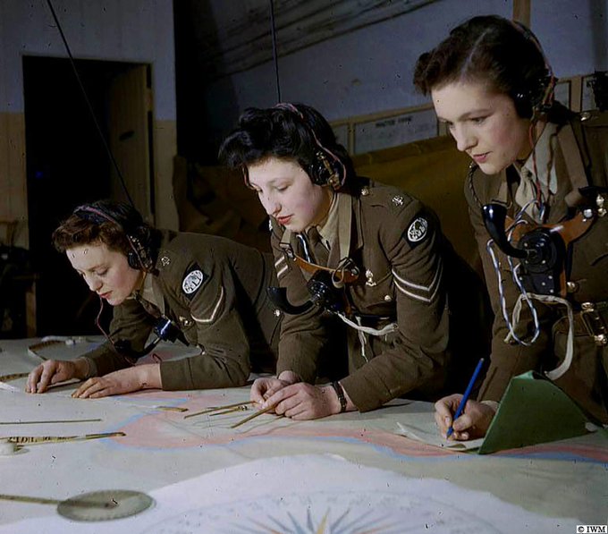 Auxiliary Territorial Service plotters from the Coast Defence Artillery, Dover 1942 | Scrolller
